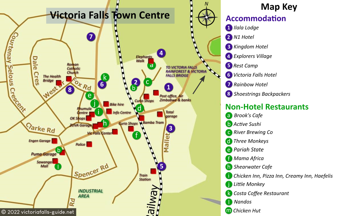 Map Victoria Falls Map Victoria Falls